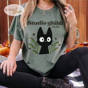 Jiji Cat Kiki's Delivery Service T-shirt, Studio Ghibli T-shirt, Hayao ...