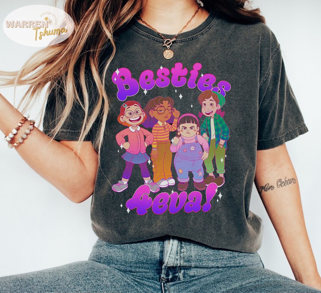Disney Pixar Turning Red Bestie 4ever Shirt, Mei Lee Miriam Priya Manga ...