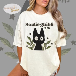 Jiji Cat Kiki's Delivery Service T-shirt, Studio Ghibli T-shirt, Hayao ...