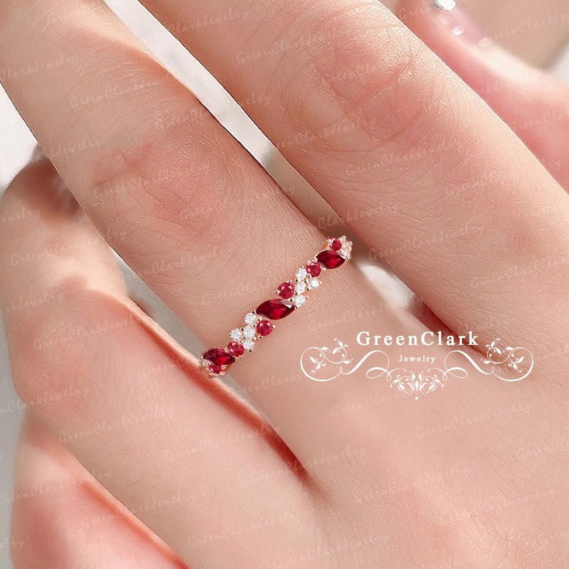 Ruby Wedding Ring - Etsy