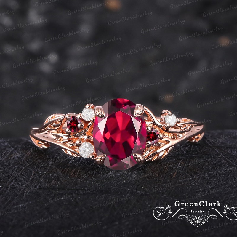 Ruby Engagement Ring - Etsy UK