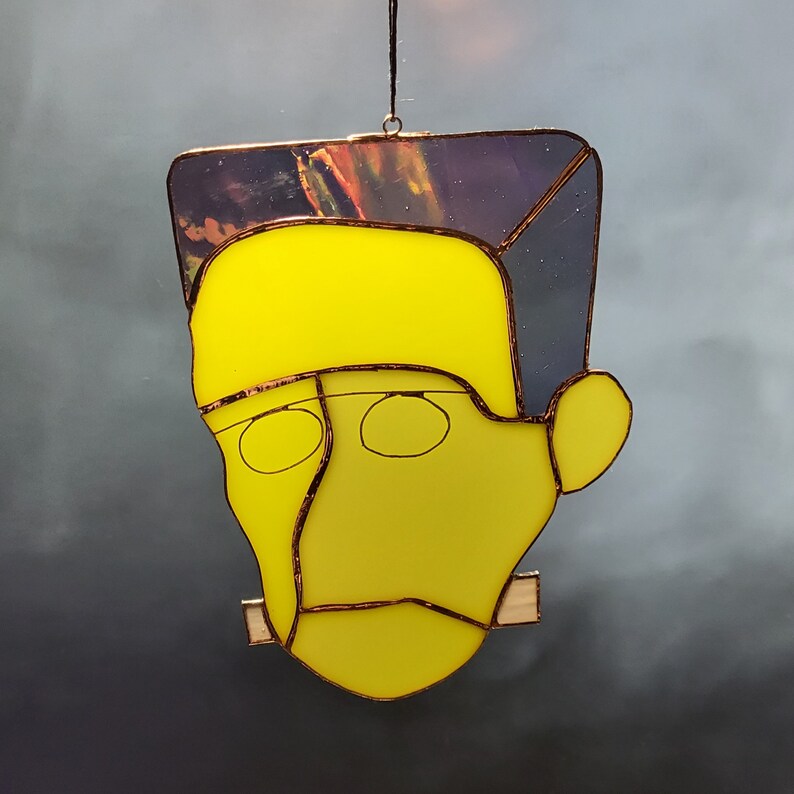Frankenstein Monster Stained Glass Sun Catcher 7x6 Window Panel Sun ...