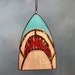 Handmade Stained Glass JAWS Great White Shark 3.5 Tall Holliday ...