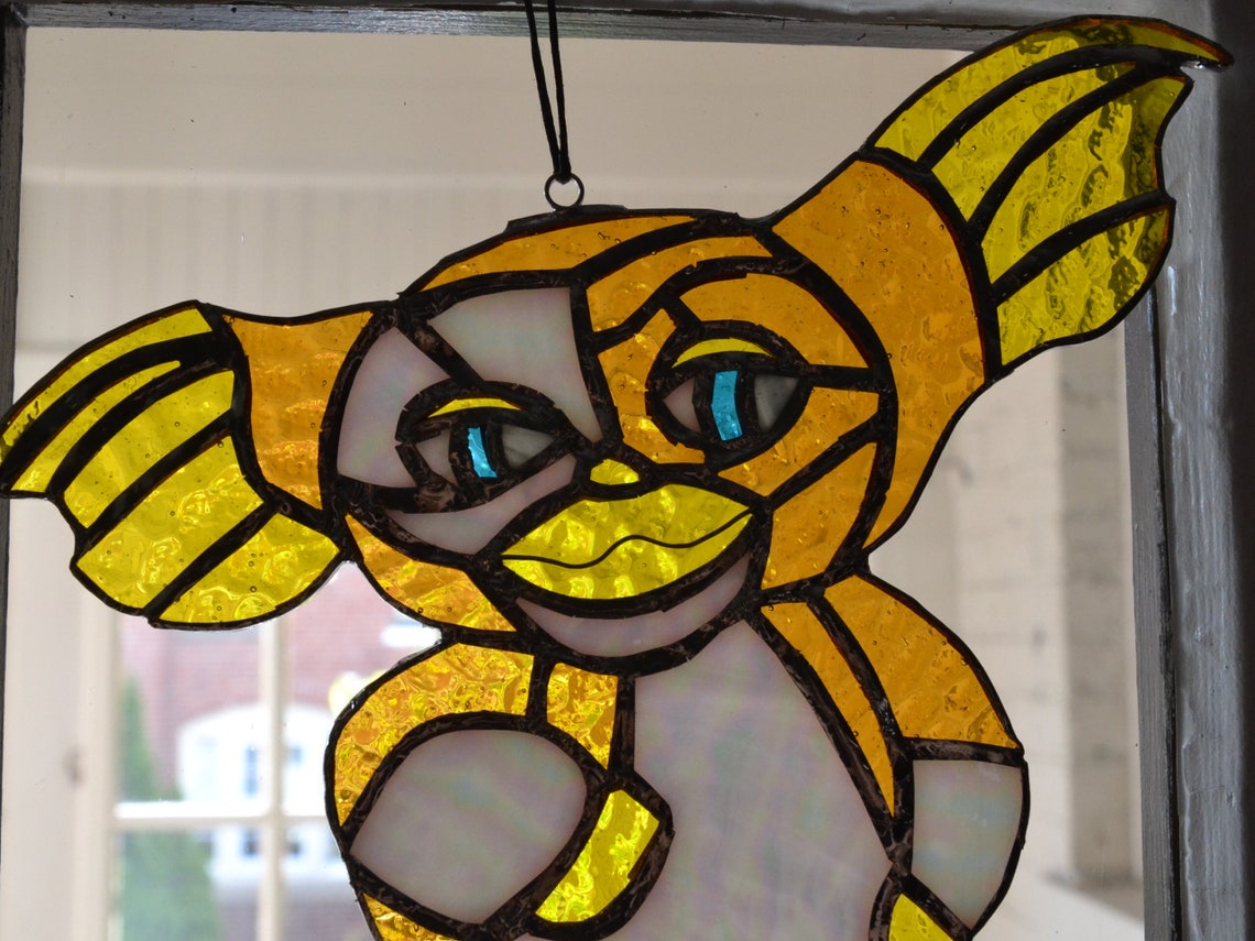 Stained Glass, GIZMO From Gremlins, Window Pannel, Sun Catcher 8x8 Hand ...