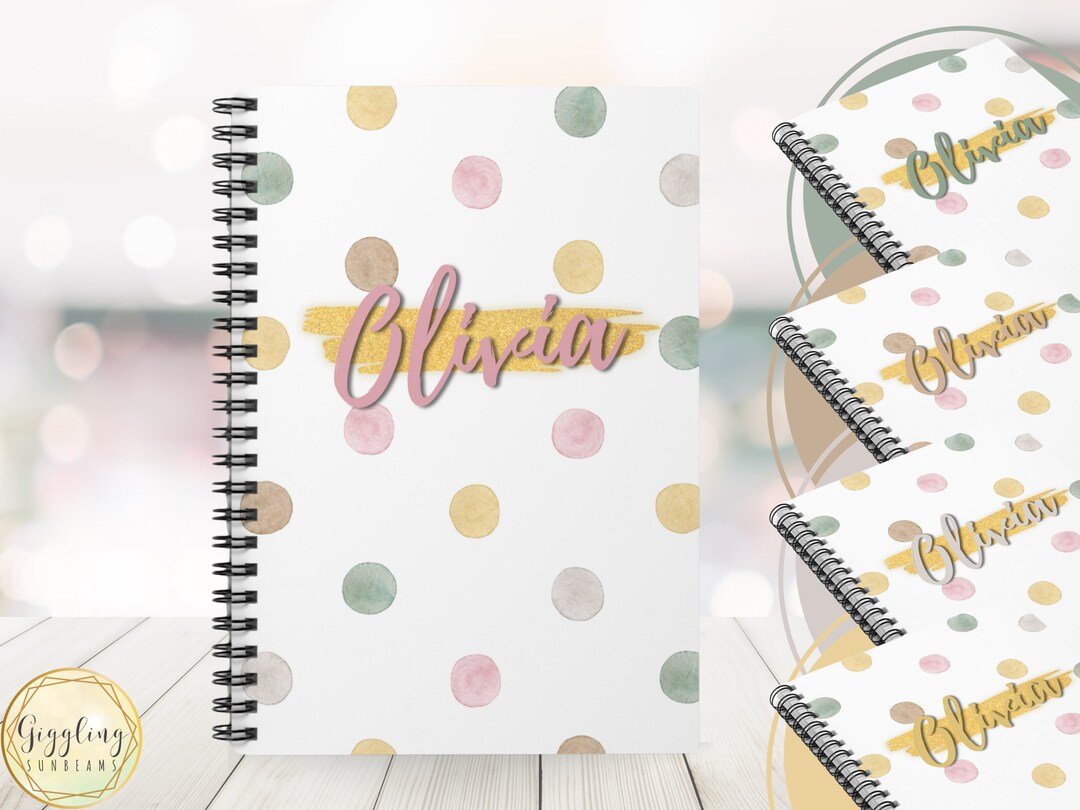 Personalized Spiral Notebook With Name for Kids, Custom Notebook With ...