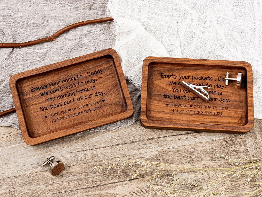 Personalized Valet Tray for Men - Empty Your Pockets Daddy, Custom ...