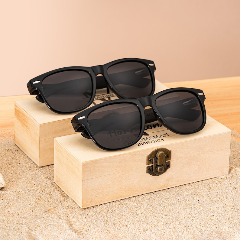 Personalized Ebony Wood Sunglasses, Custom Engraved Wood Sunglasses ...