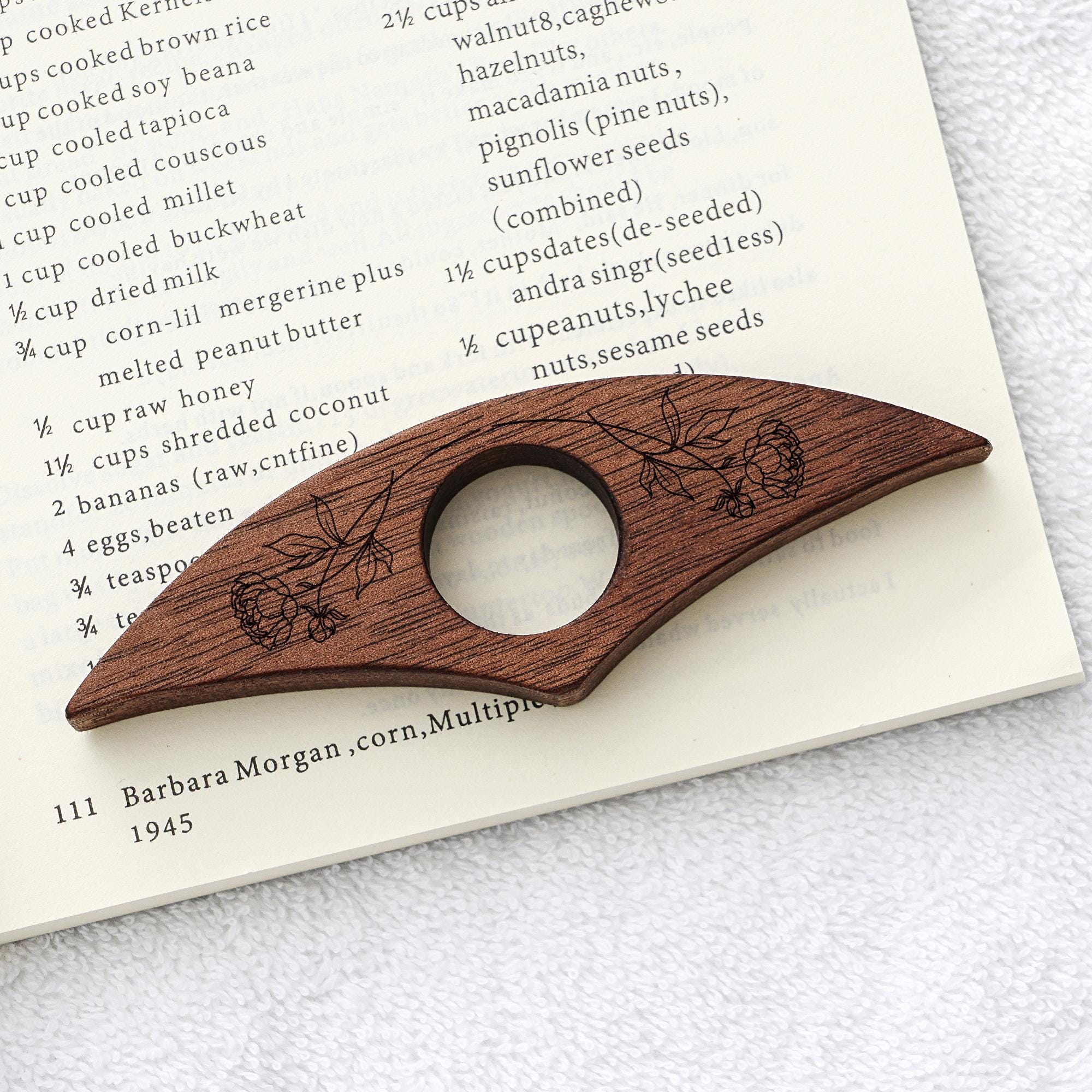 Personalized Wood Book Page Holder, Custom Name Page Holder, Book Lover ...