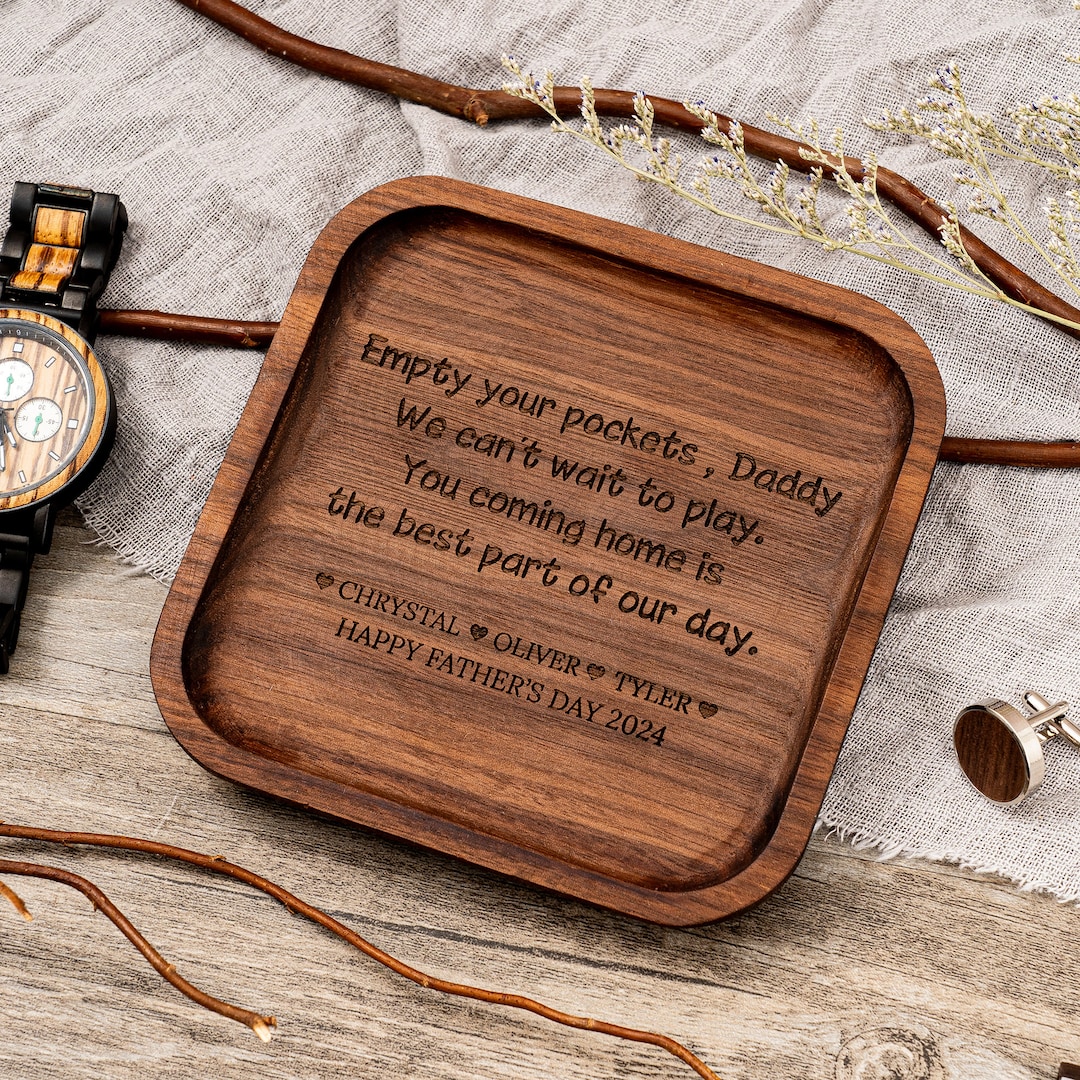 Personalized Valet Tray for Men - Empty Your Pockets Daddy, Custom ...