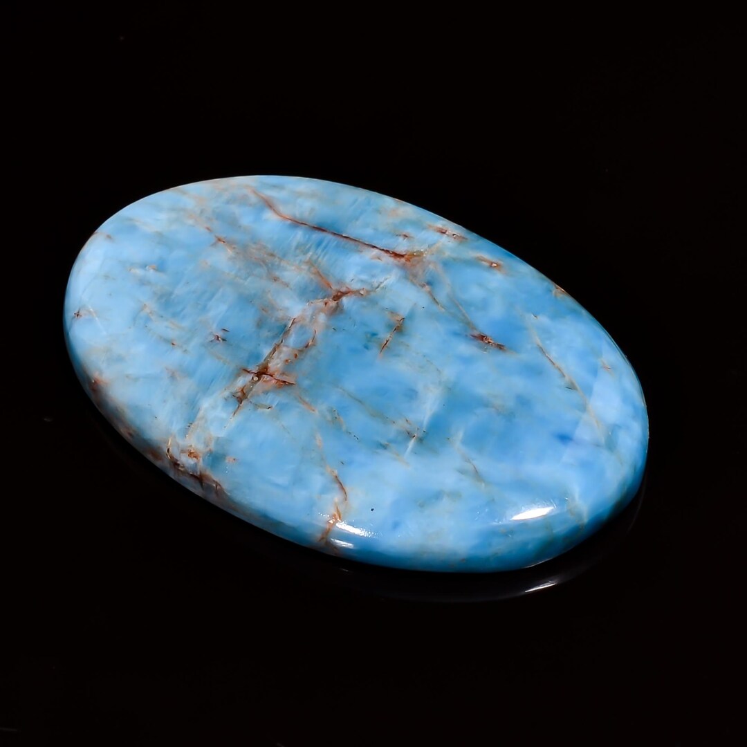Electric Ocean Blue Apatite Cabochon • Gift-ready Jewelry Making Gem - Etsy