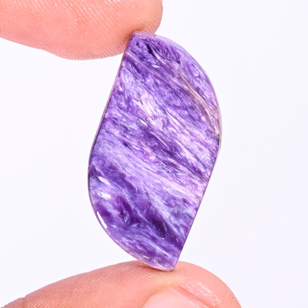 Charoite Natural Freeform Half Moon Cabochon Purple Crescent Gemstone ...