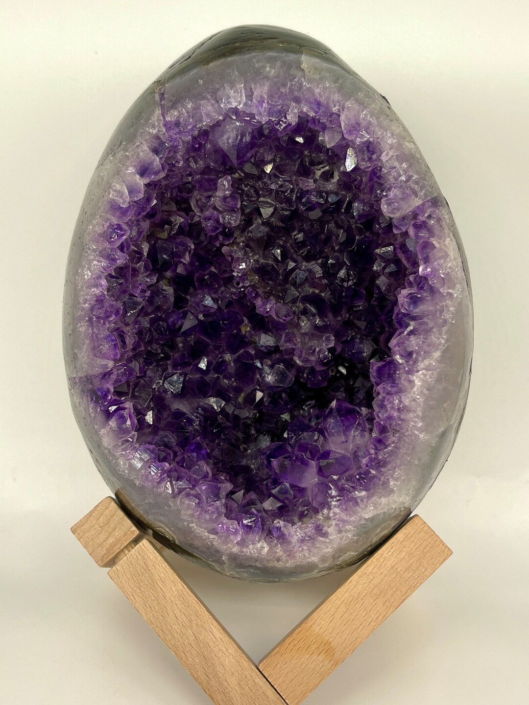 Dragon Egg Egg-shaped Tear Drop Raw Amethyst Cave Xlarge Uruguay Grade ...