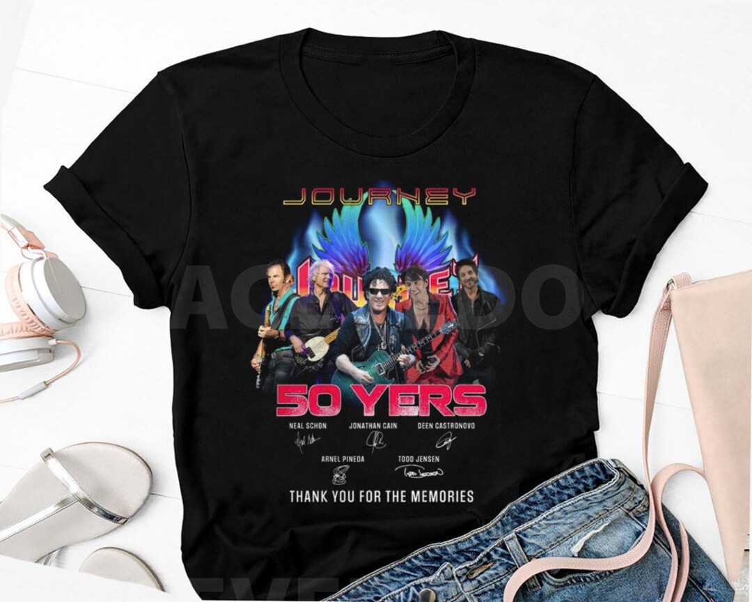 Journey Band 50 Years Signature T-shirt Journey Freedom Tour - Etsy