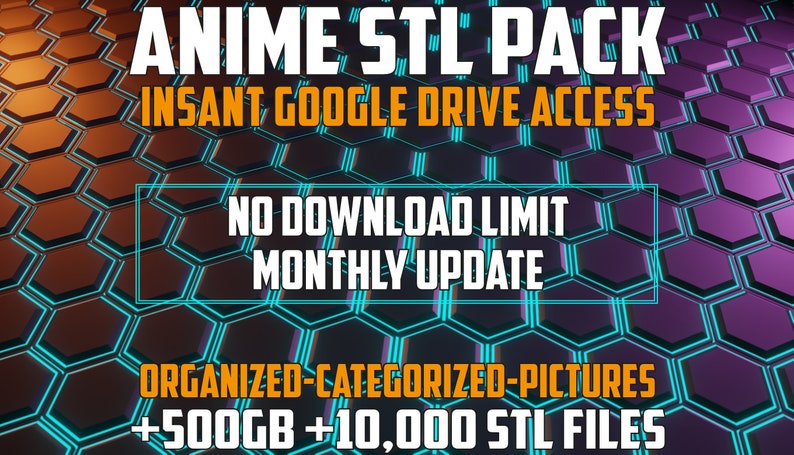ANIME STL Pack 500GB 10000 STL Files - Etsy
