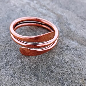 Pure 100% Copper Wrap Ring, Arthritis Thumb Ring, Solid Copper Ring ...