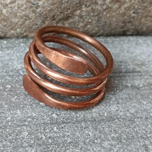 Pure 100% Copper Wrap Ring, Arthritis Thumb Ring, Solid Copper Ring ...
