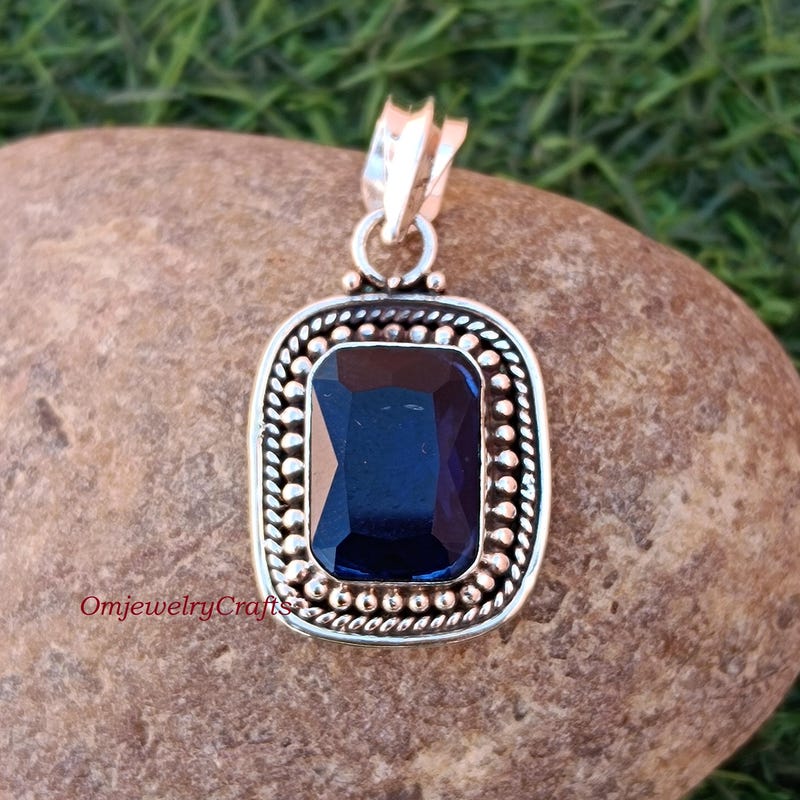 Ladies Sapphire Necklace - Etsy UK