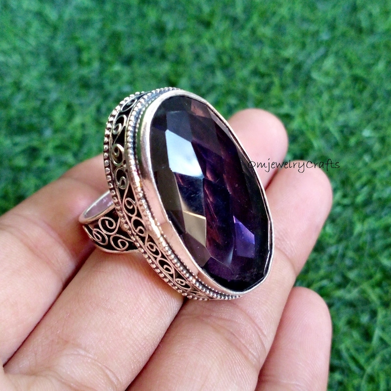 Amethyst Ring 1 Carat - Etsy