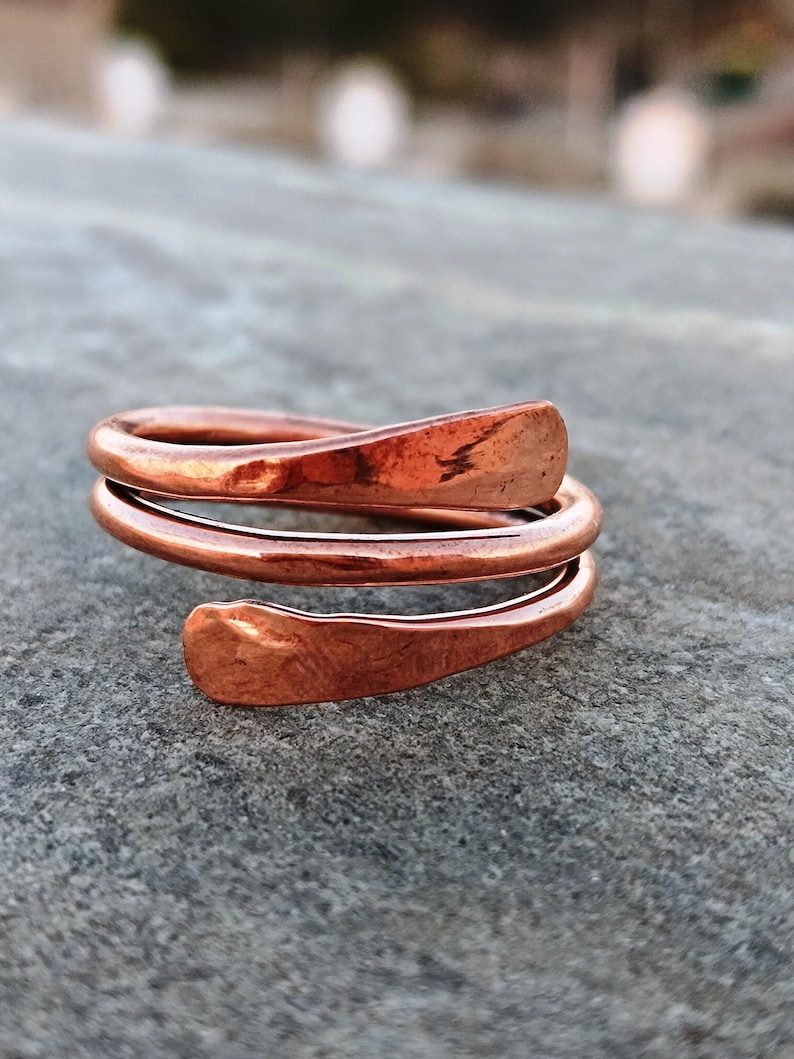 Pure 100% Copper Wrap Ring, Arthritis Thumb Ring, Solid Copper Ring ...