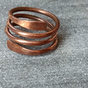 Pure 100% Copper Wrap Ring, Arthritis Thumb Ring, Solid Copper Ring ...