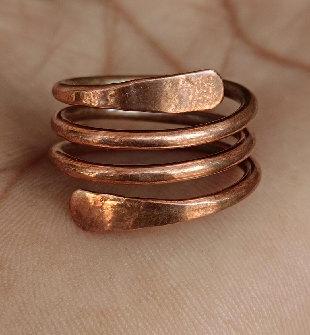 Pure 100% Copper Wrap Ring, Arthritis Thumb Ring, Solid Copper Ring ...