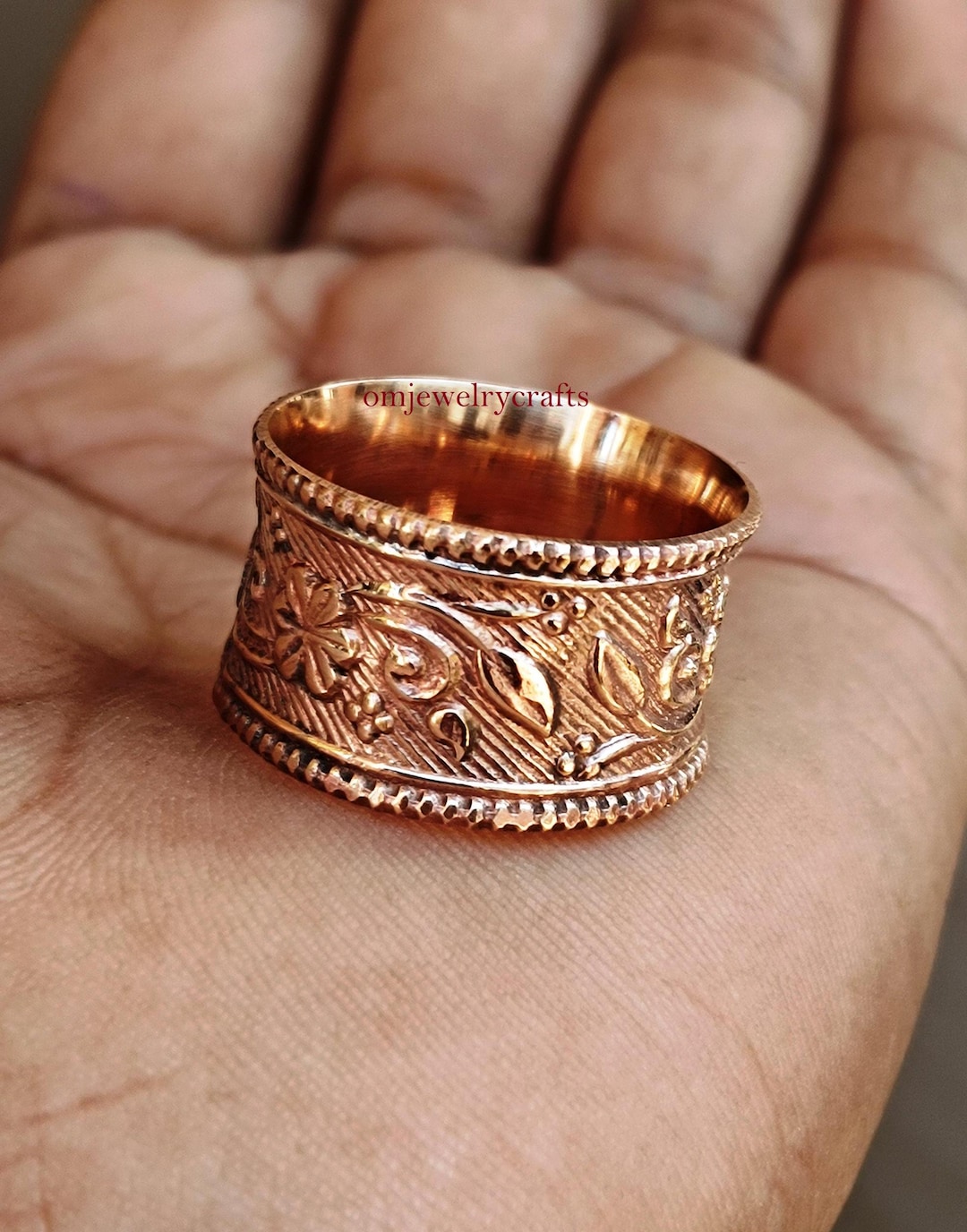 Pure 100% Copper Wrap Ring, Arthritis Thumb Ring, Solid Copper Ring ...