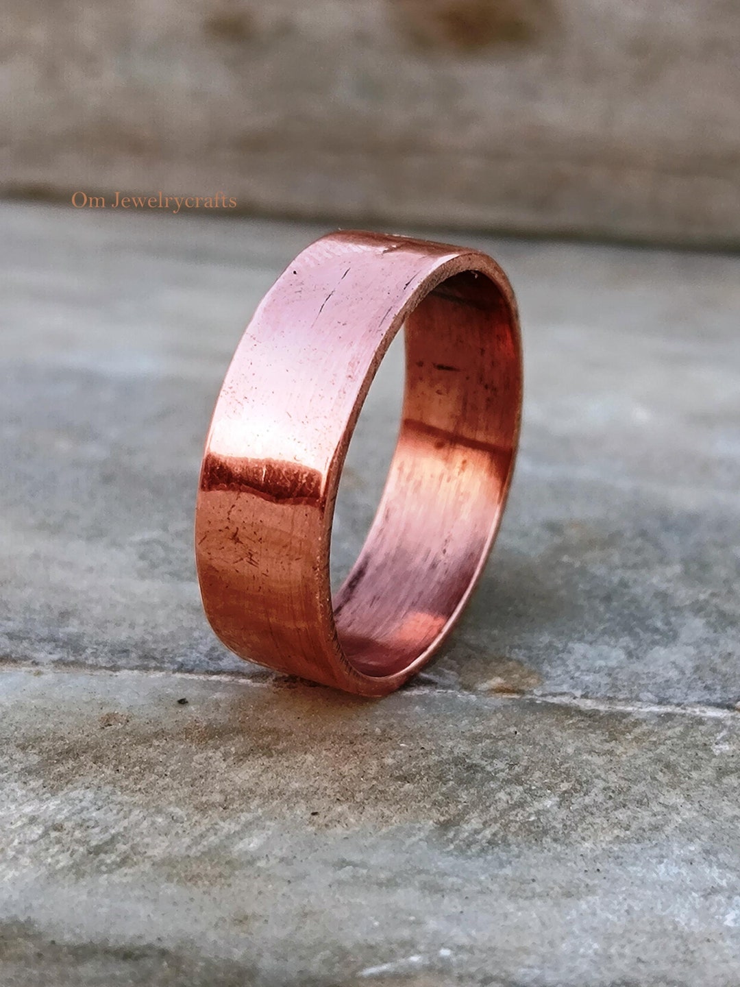 Solid 100% Copper Band Ring Thumb Ring, Solid Copper Ring, Finger Ring ...