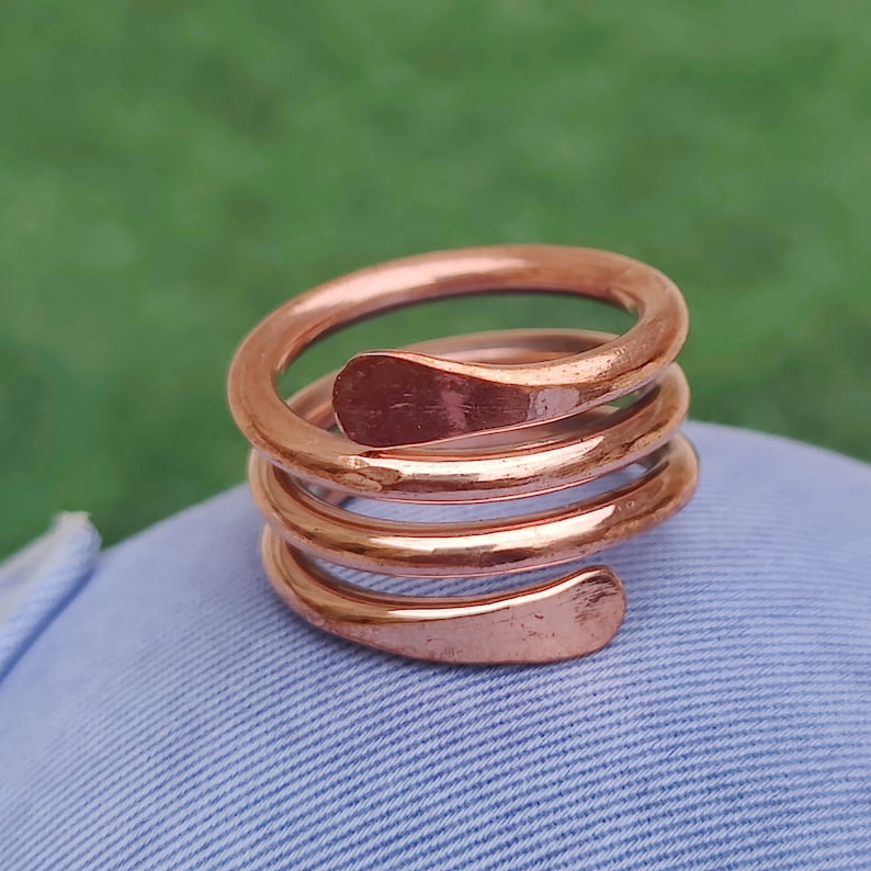 Solid Pure 100% Copper Wrap Ring,thumb Ring, Solid Copper Ring, Finger ...