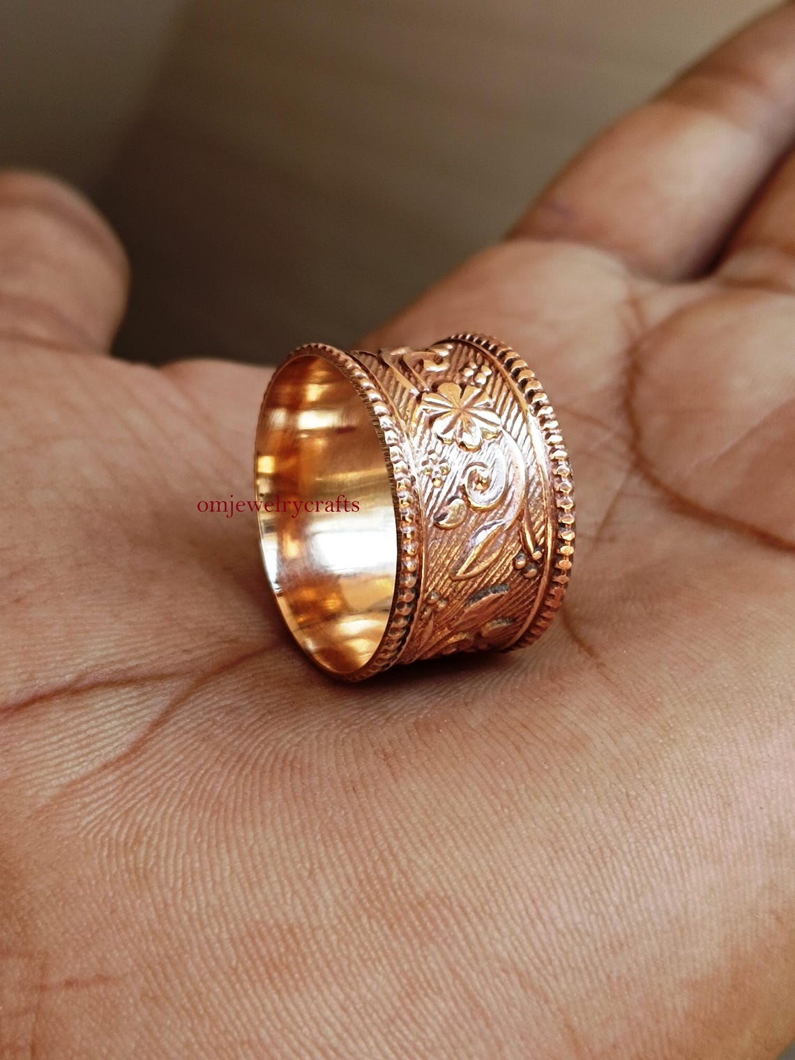 Pure 100% Copper Wrap Ring, Arthritis Thumb Ring, Solid Copper Ring ...