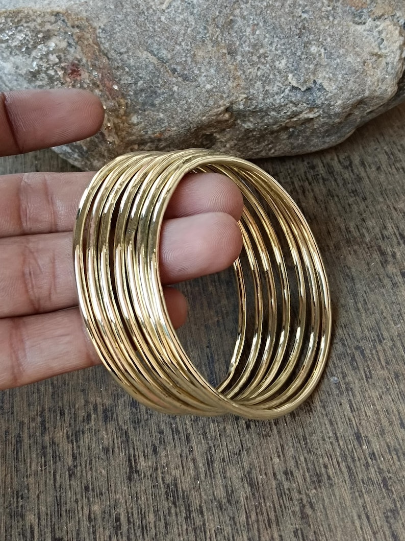 Pure 100% Solid Brass Bangle, Latest Design Bangle Bracelet, 07 Set of ...