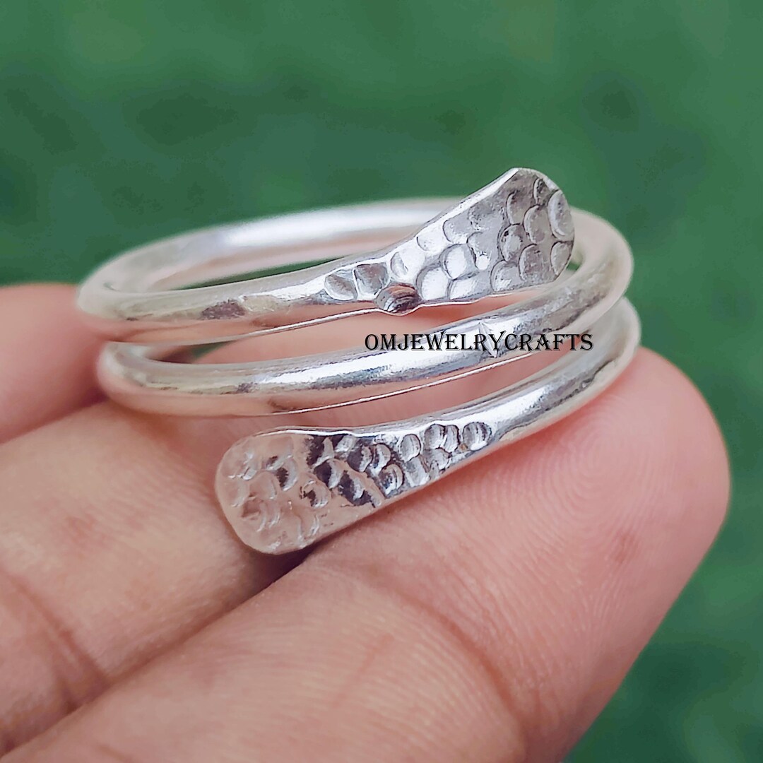 Thumb Ring, Knuckle Ring, 925 Sterling Silver, Ring for Women, Hammer ...