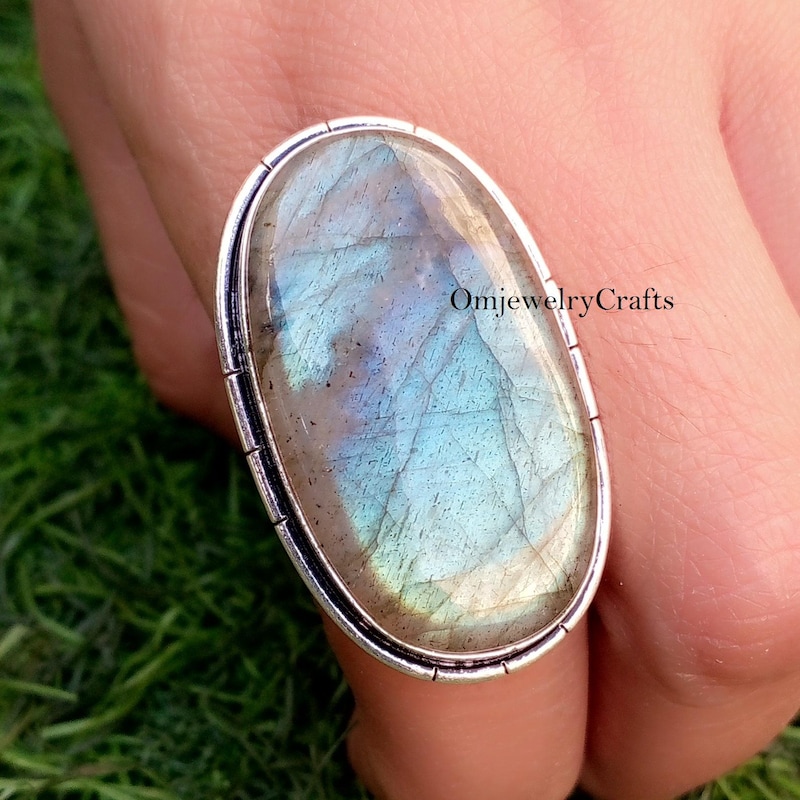 Labradorite Ring - Etsy