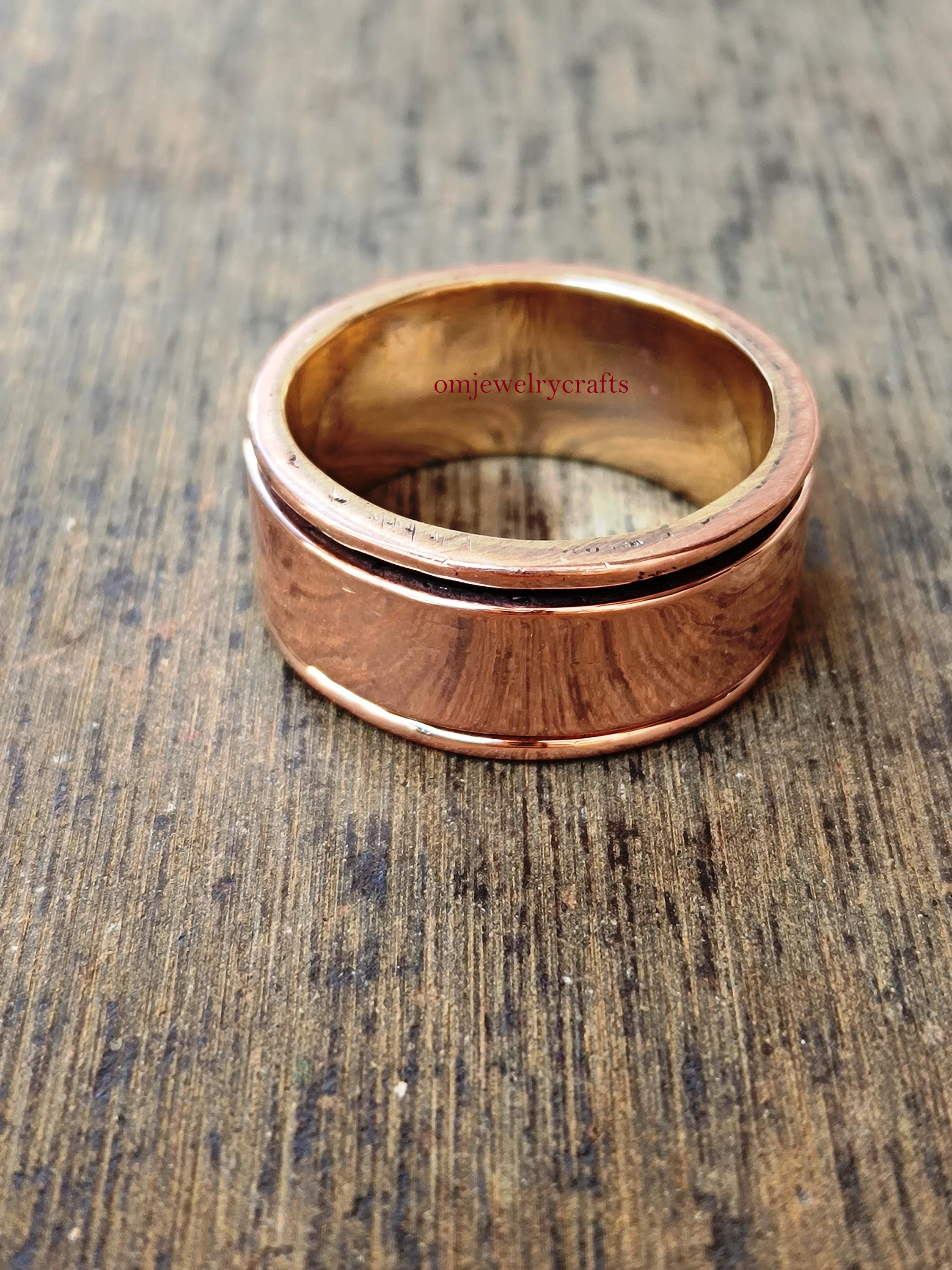 Pure 100% Copper Spinner Wrap Ring, Arthritis Thumb Ring, Solid Copper ...