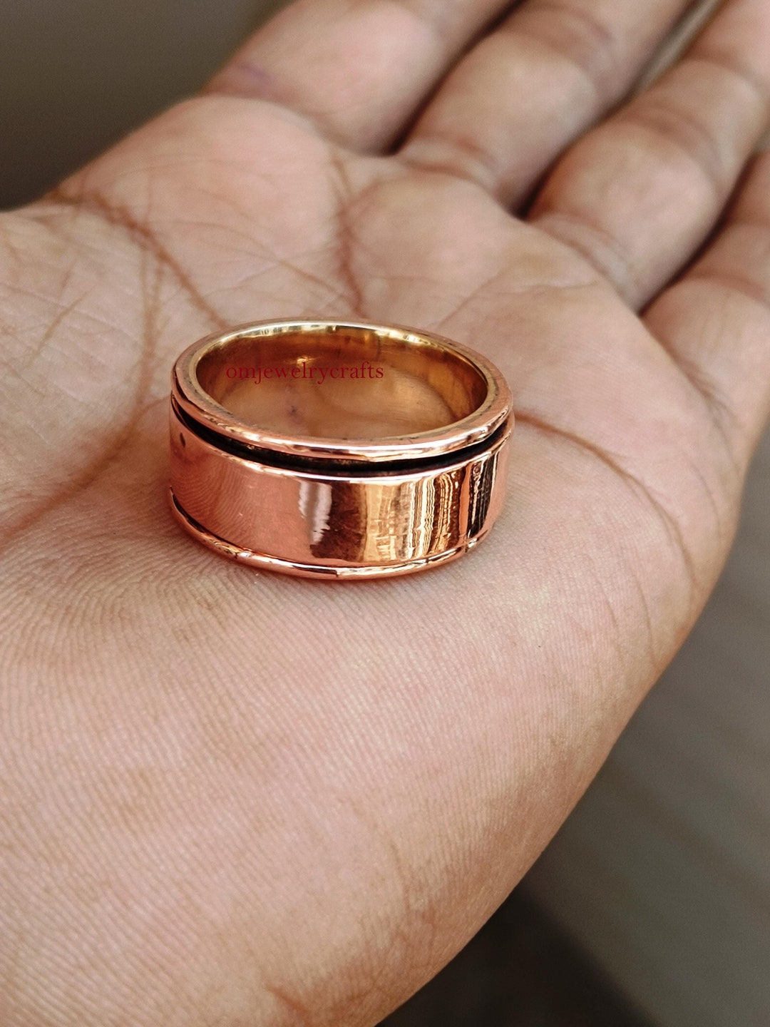 Pure 100% Copper Spinner Wrap Ring, Arthritis Thumb Ring, Solid Copper ...