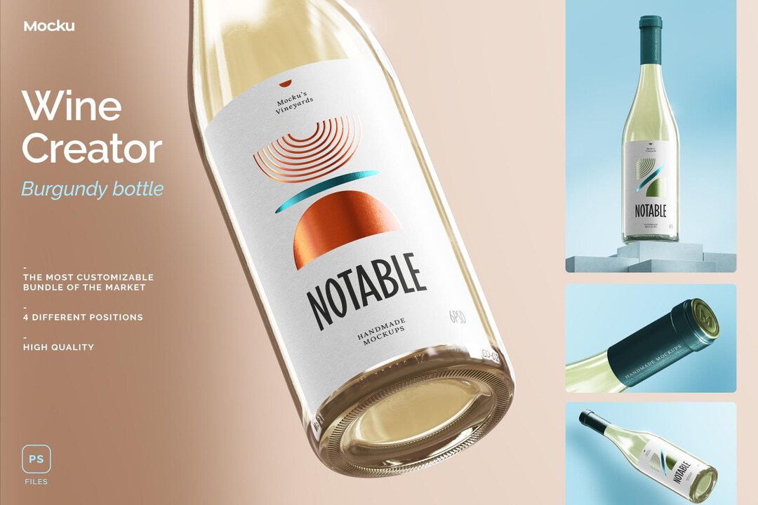 Wine Creator Mockups - Burgundy - Etsy