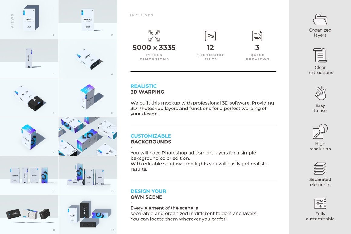 Tech Box Mockup Megapack - Etsy