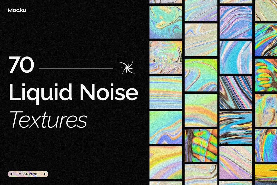Holo Liquid Noise Textures | Mega Pack - Etsy