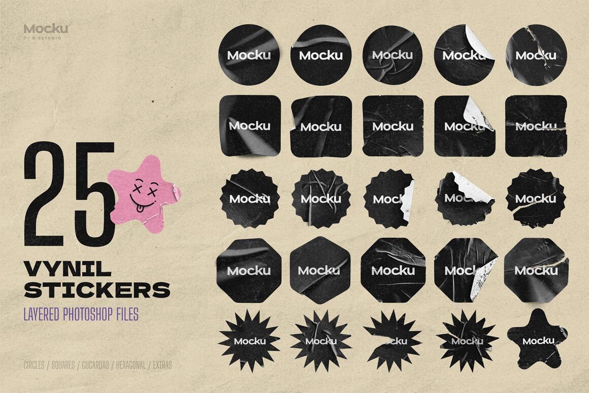 Vinyl Sticker Mockup - Megapack - Etsy