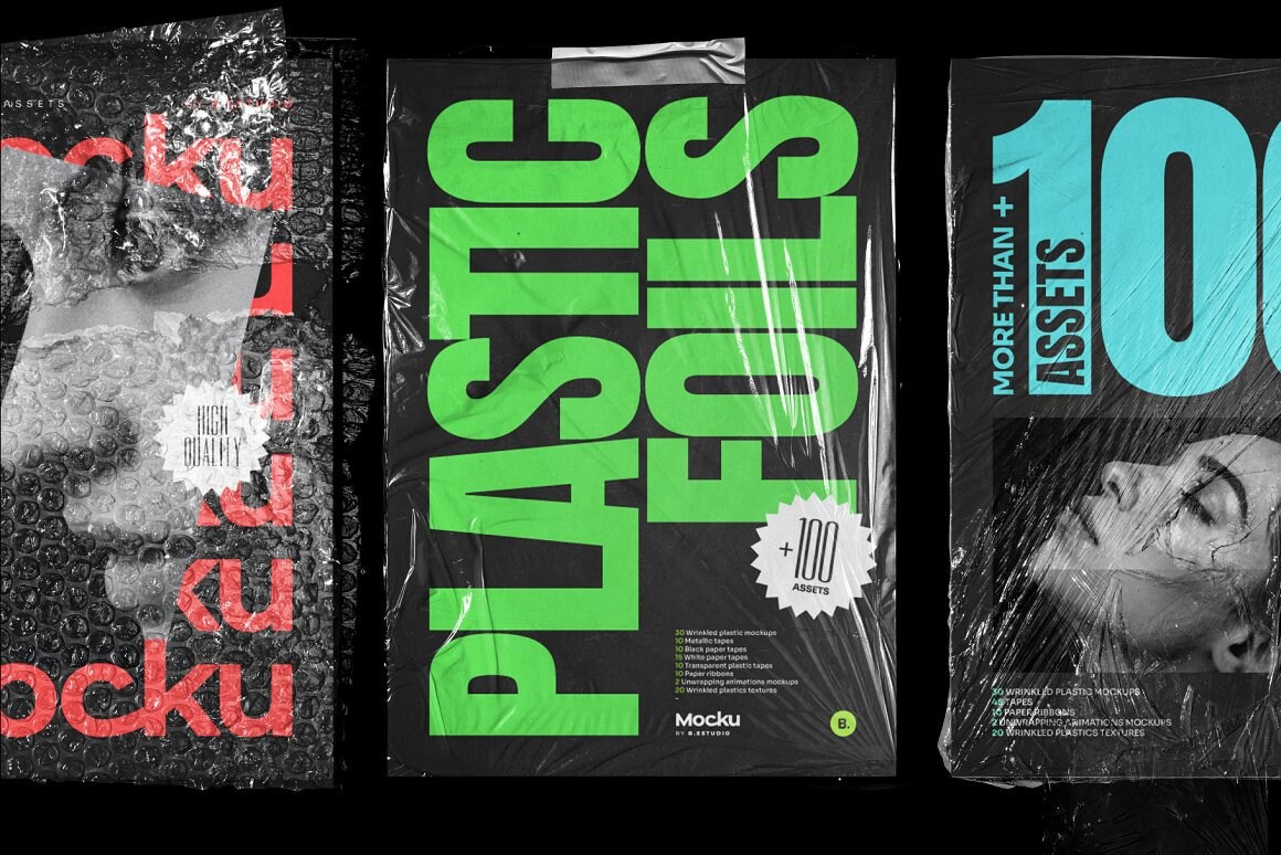 Wrinkled Plastic Textures Bundle - Etsy