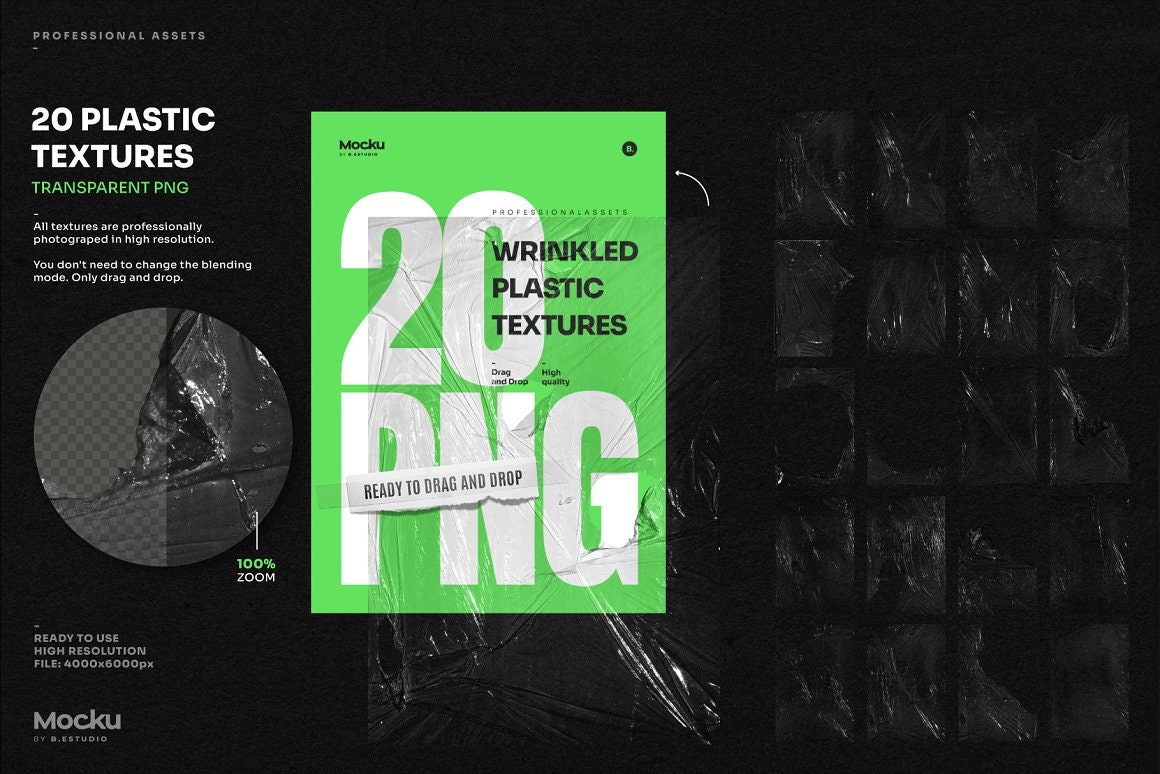 Wrinkled Plastic Textures Bundle - Etsy