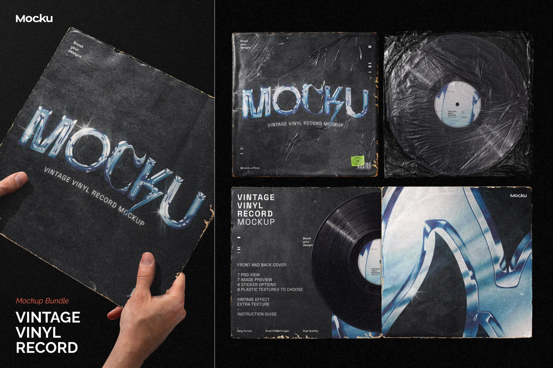 Vintage Vinyl Record Mockup Bundle - Etsy