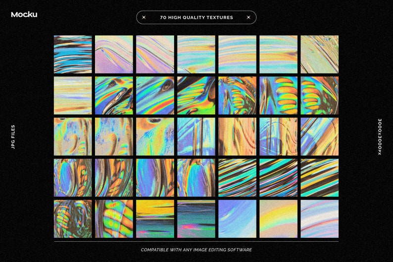 Holo Liquid Noise Textures | Mega Pack - Etsy
