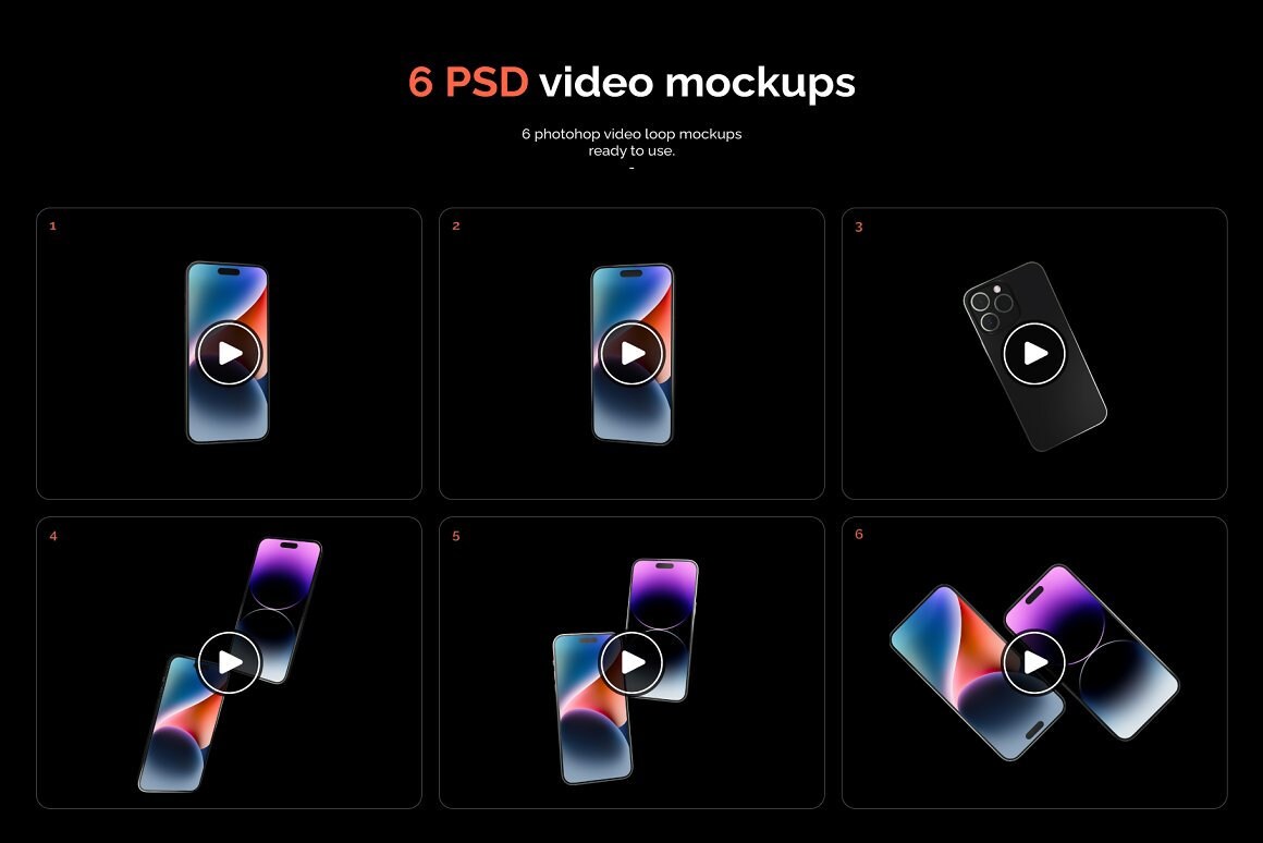 IPhone 14 PRO Animated Video Mockups - Etsy