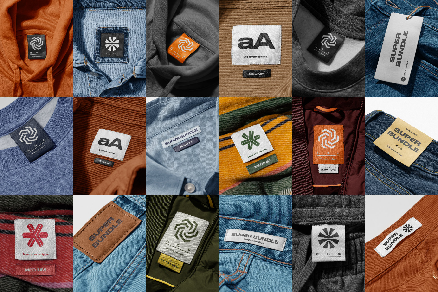 Clothing Tags Logo Mockups - Etsy