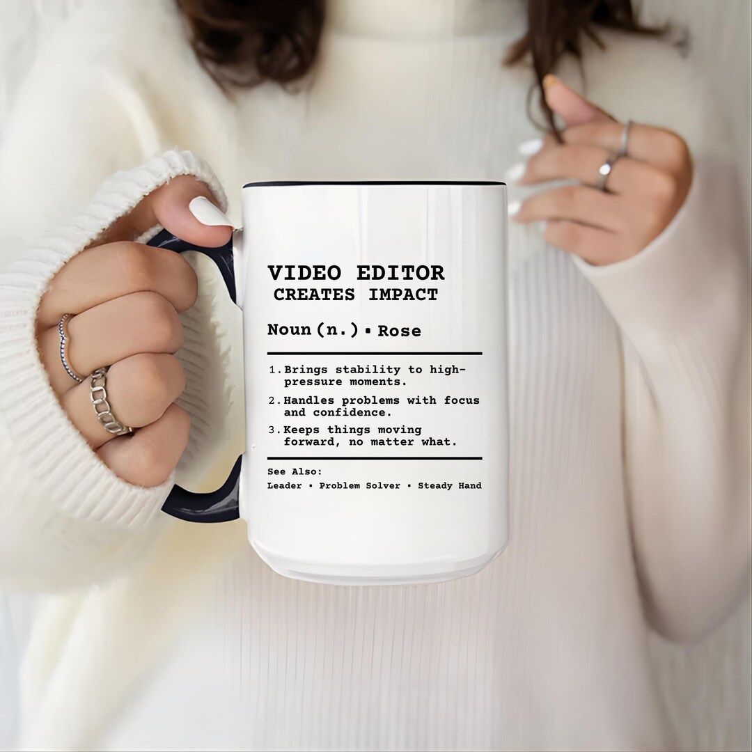 Custom Video Editor Mug, Personalized Video Editor Gift, Video Editing ...