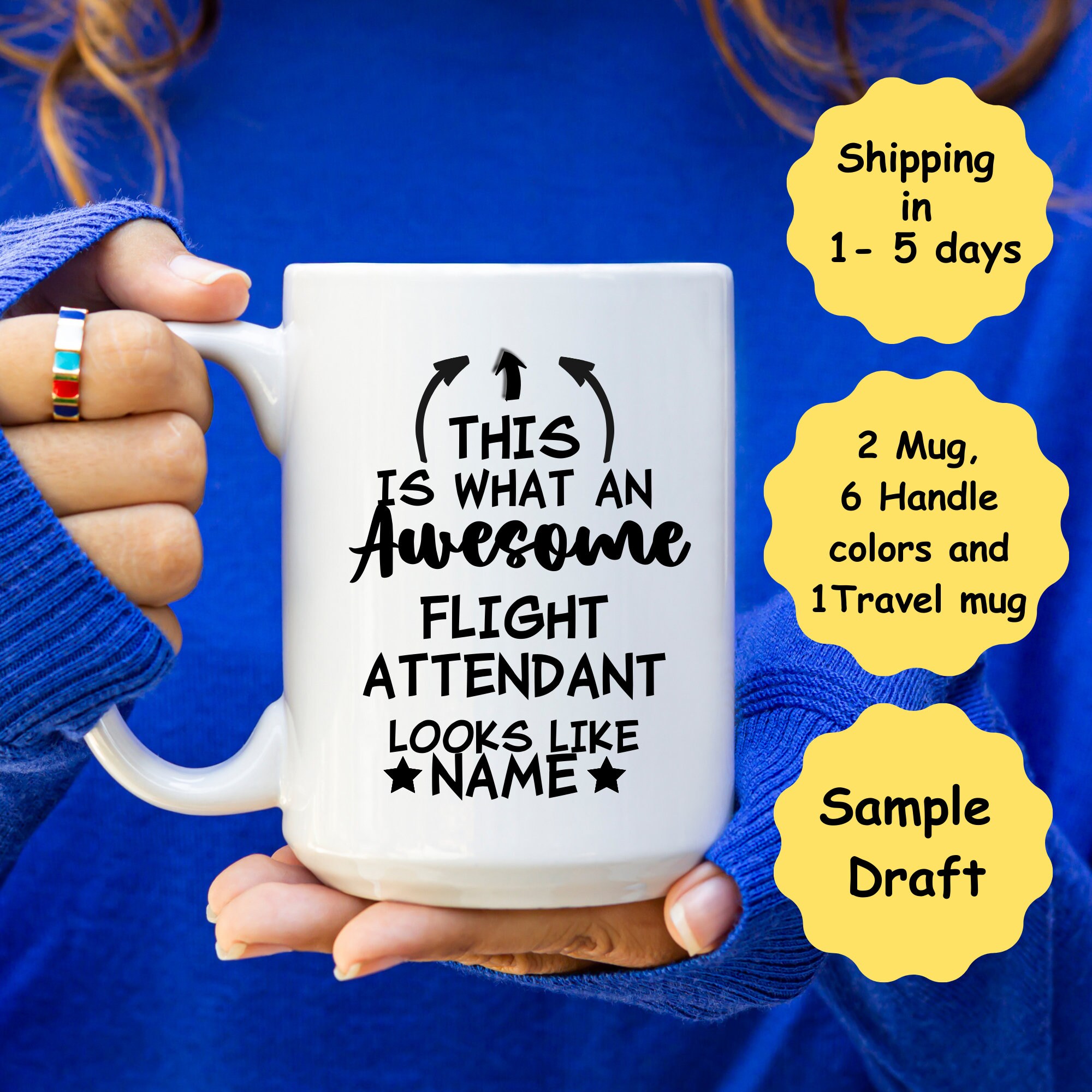 Flight Attendant, Flight Attendant Mug, Flight Crew Gift, Pilot Gift ...