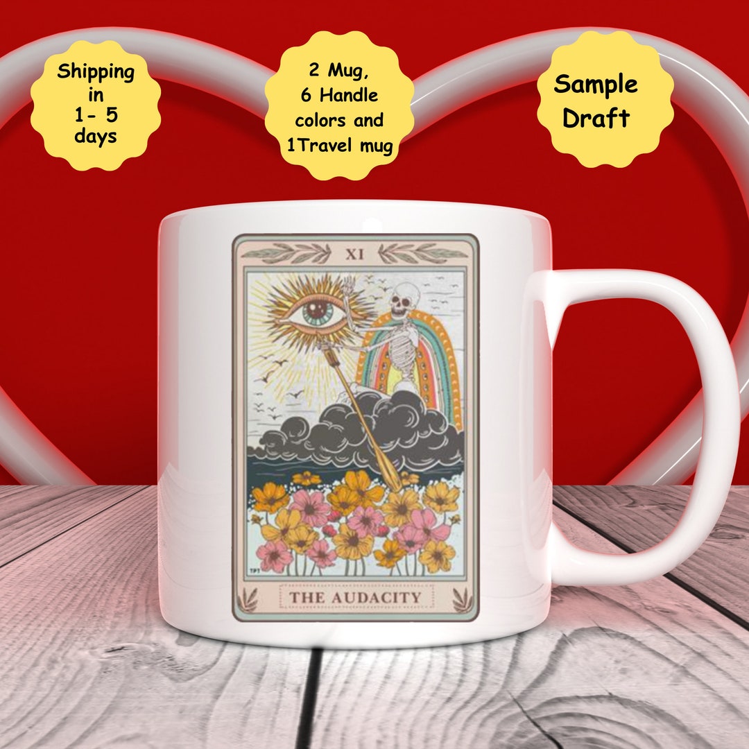 The Audacity Tarot Mug, Tarot Card Gift, Tarot Card Mug, Witchy Mug ...