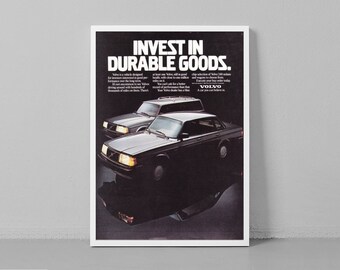 Volvo Retro Poster - Etsy