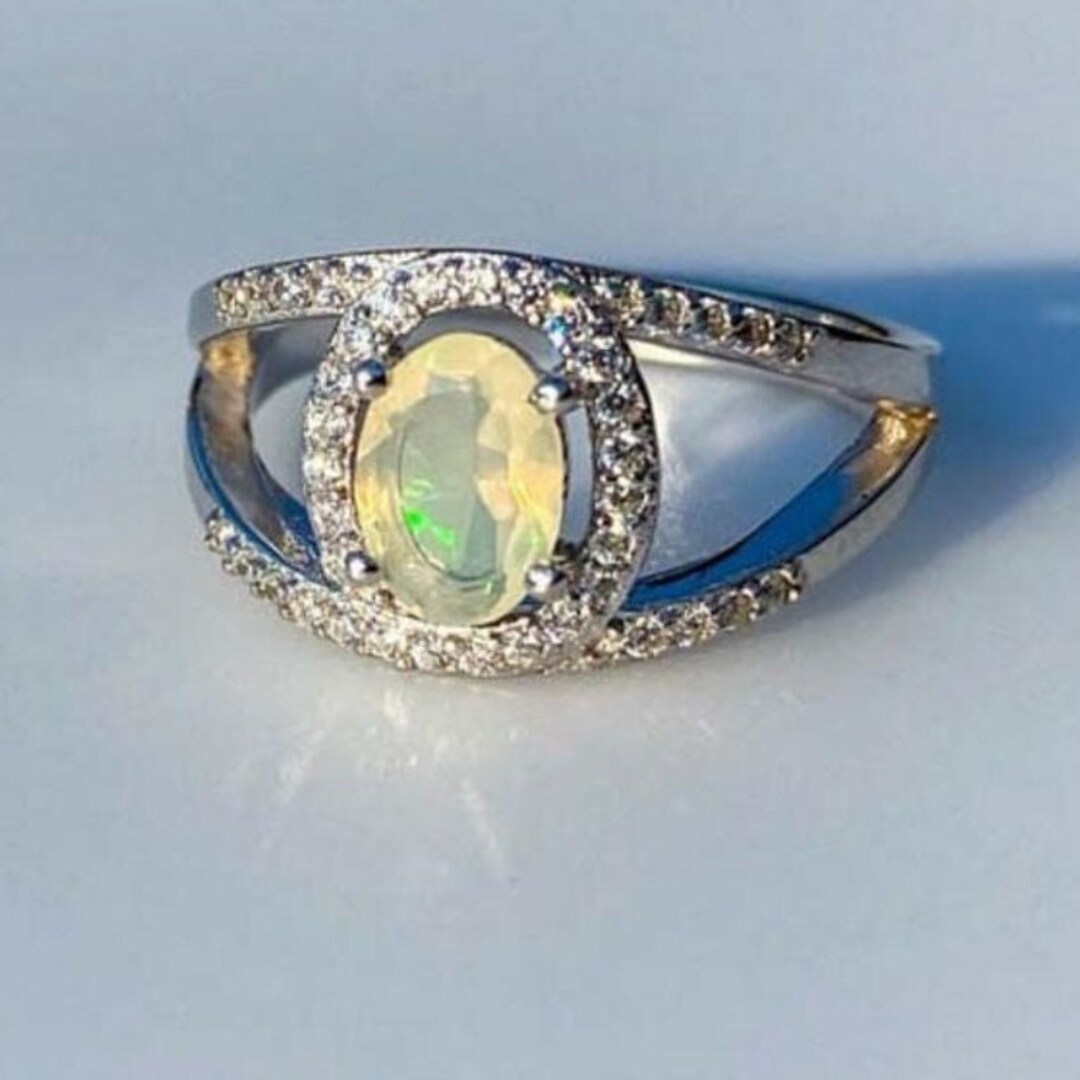 Opal Men's Ring,925 Sterling Silver Natural Opal Engagement Ring for ...