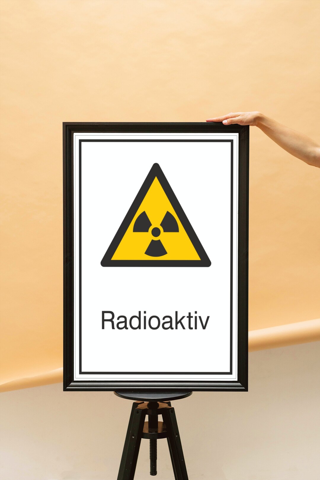 Wall Deco Radioactive Schild2 Bad & WC A4 Download Yellow Black - Etsy